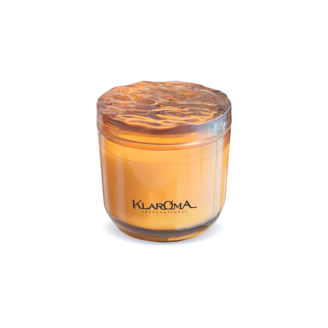 Vela Âmbar Cristal Rosa & Almíscar - 230g - KLAROMA STORE