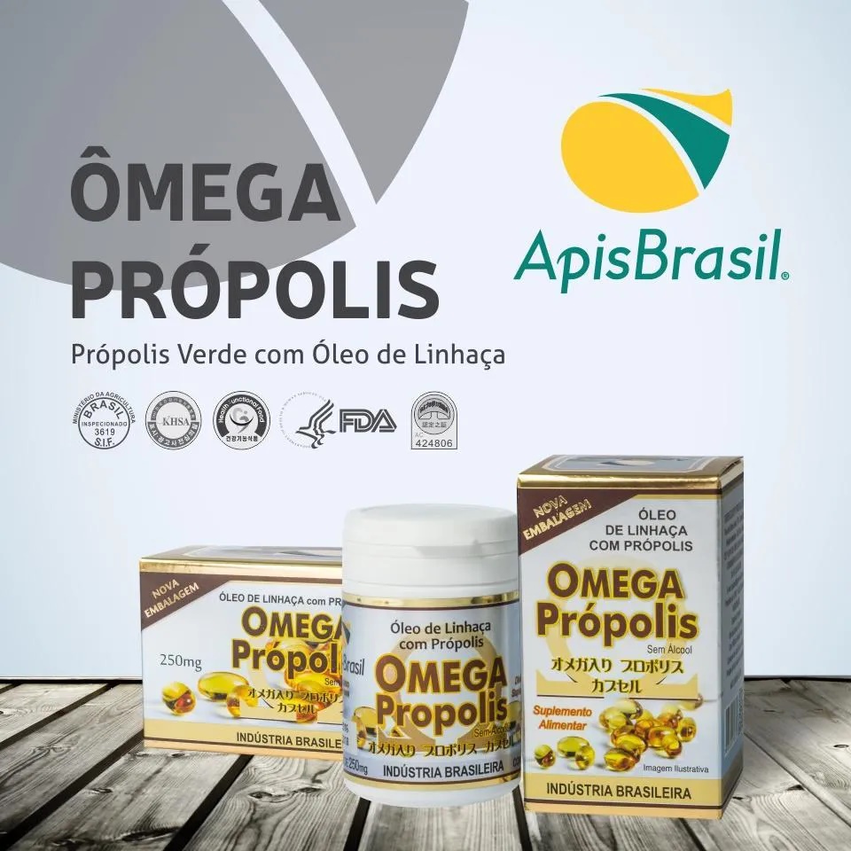 OMEGA PROPOLIS 100 CAPS MOLES APIS BRASIL 7898324170331 - FarmaViver ...