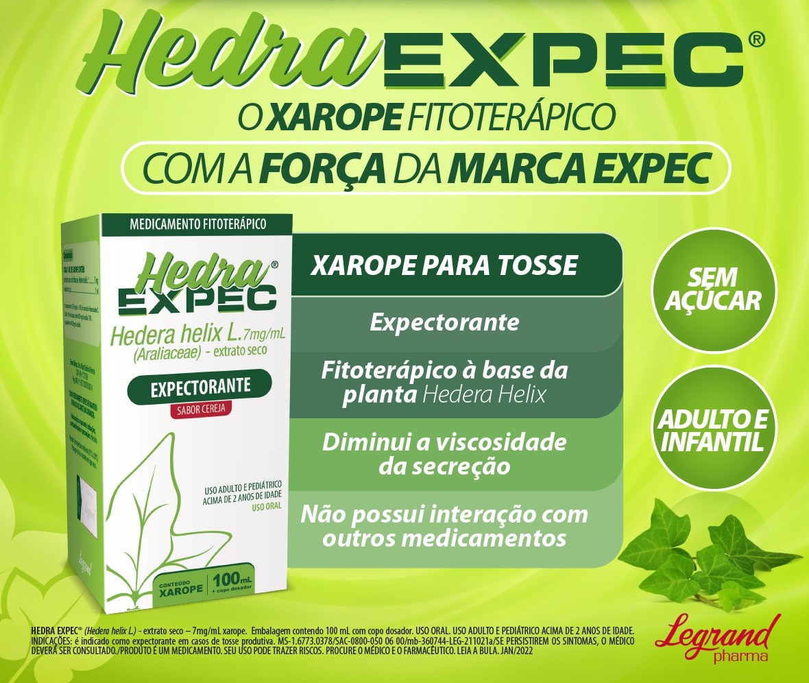 EXPEC HEDRA 100 ML - FarmaViver - Farmácia Online 24 horas