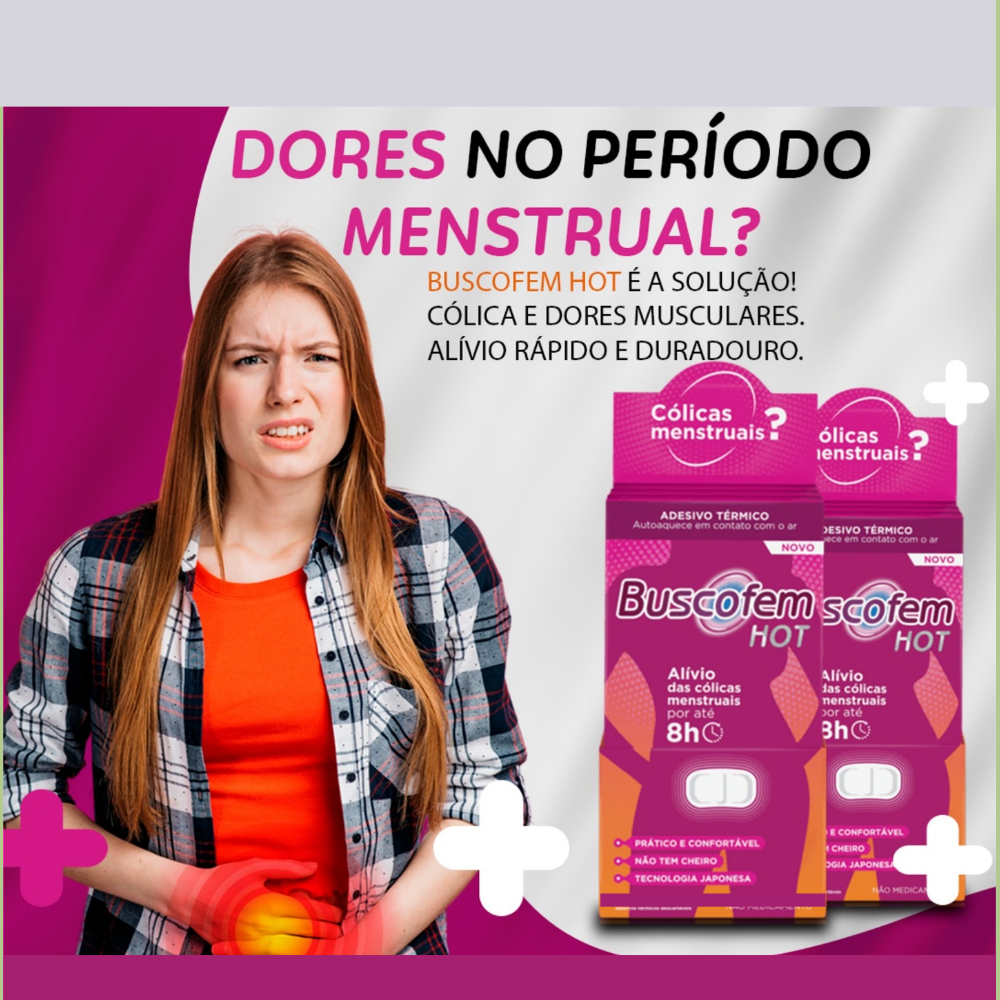 BUSCOFEM HOT 2 ADESIVOS TERMICOS - FarmaViver - Farmácia Online 24 horas