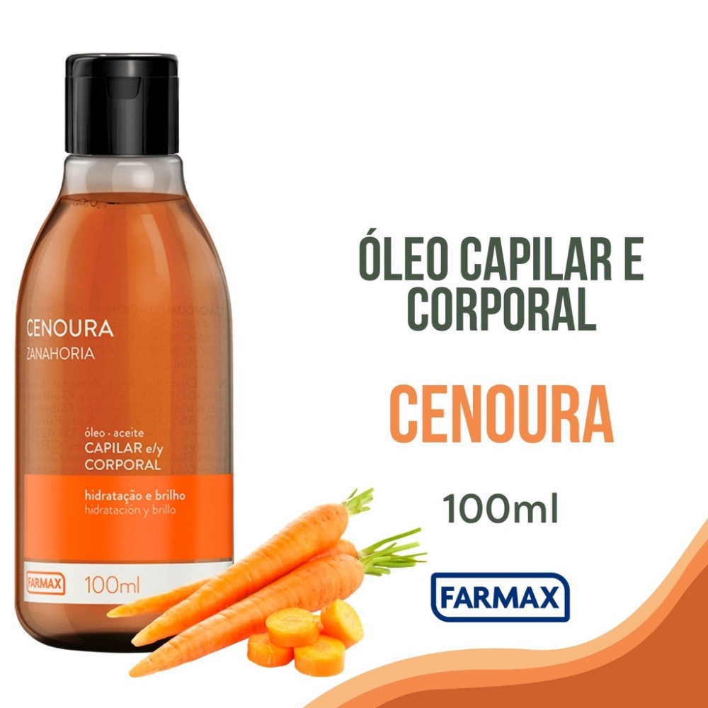 OLEO CENOURA 100 ML FARMAX CORPORAL - FarmaViver - Farmácia Online 24 horas