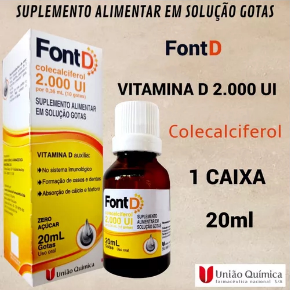 VITAMINA D - FONT D 2.000UI GOTAS 20ML - FarmaViver - Farmácia Online ...