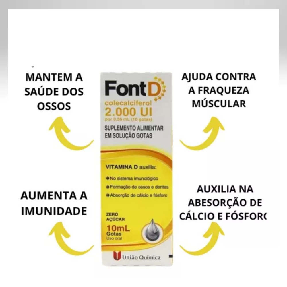 VITAMINA D - FONT D 2000UI 10ML - FarmaViver - Farmácia Online 24 horas