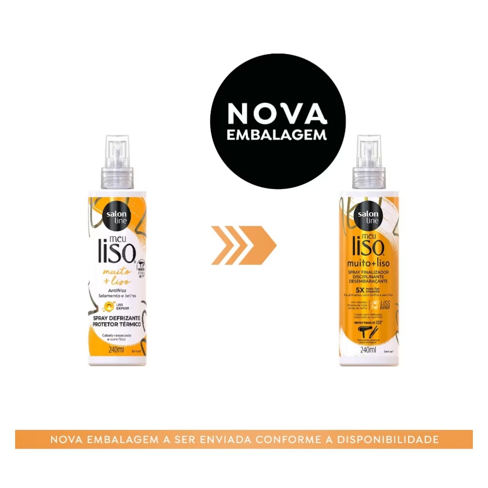 SPRAY DEFRIZANTE 240ML PROTETOR TERMICO MEU LISO MUITO LISO ...