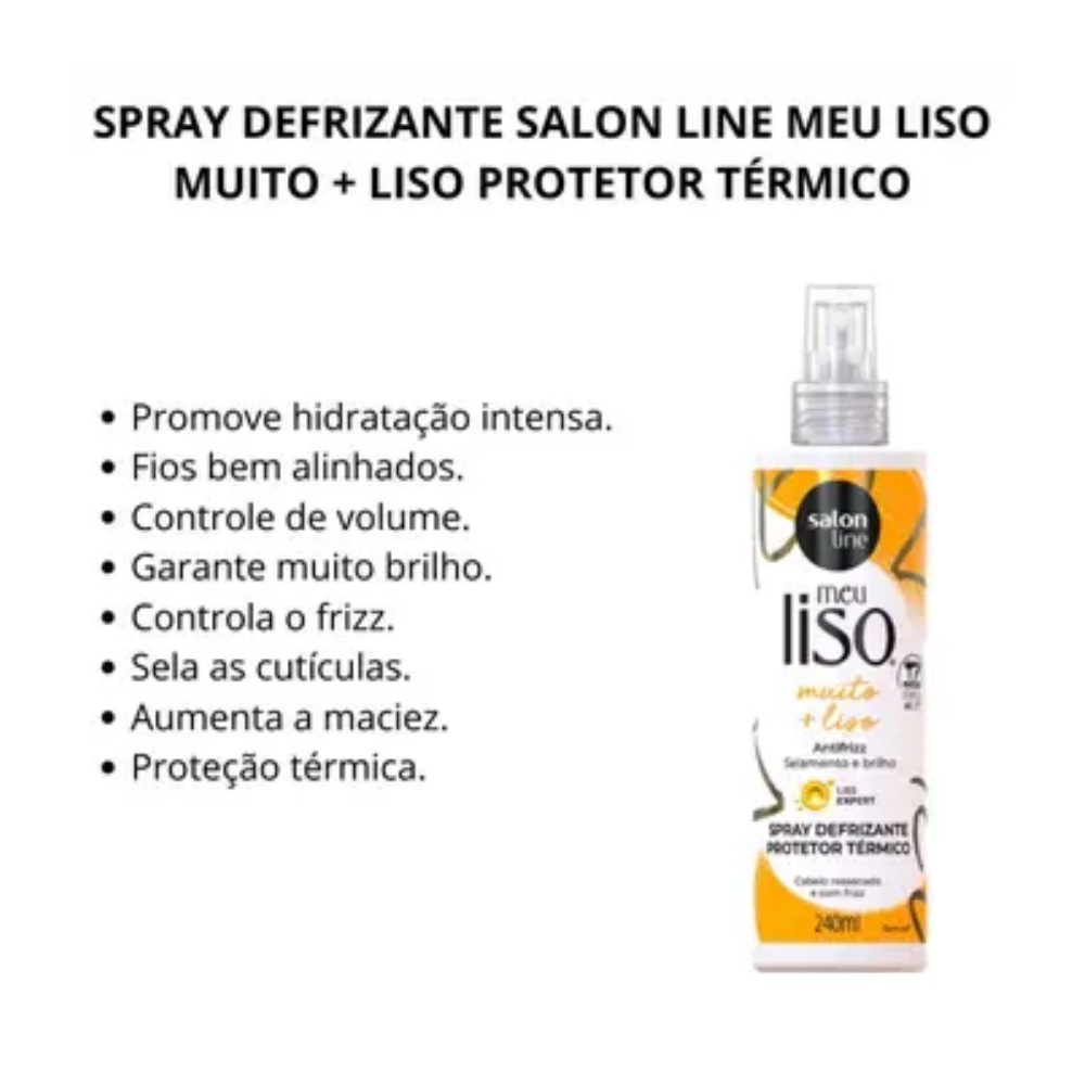 SPRAY DEFRIZANTE 240ML PROTETOR TERMICO MEU LISO MUITO LISO ...