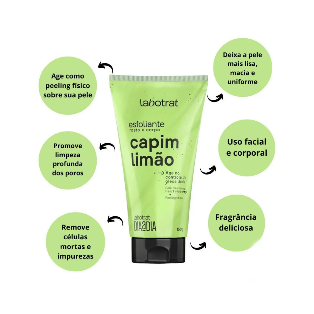 ESFOLIANTE FACIAL E CORPORAL LABOTRAT CAPIM LIMAO 150G - FarmaViver ...