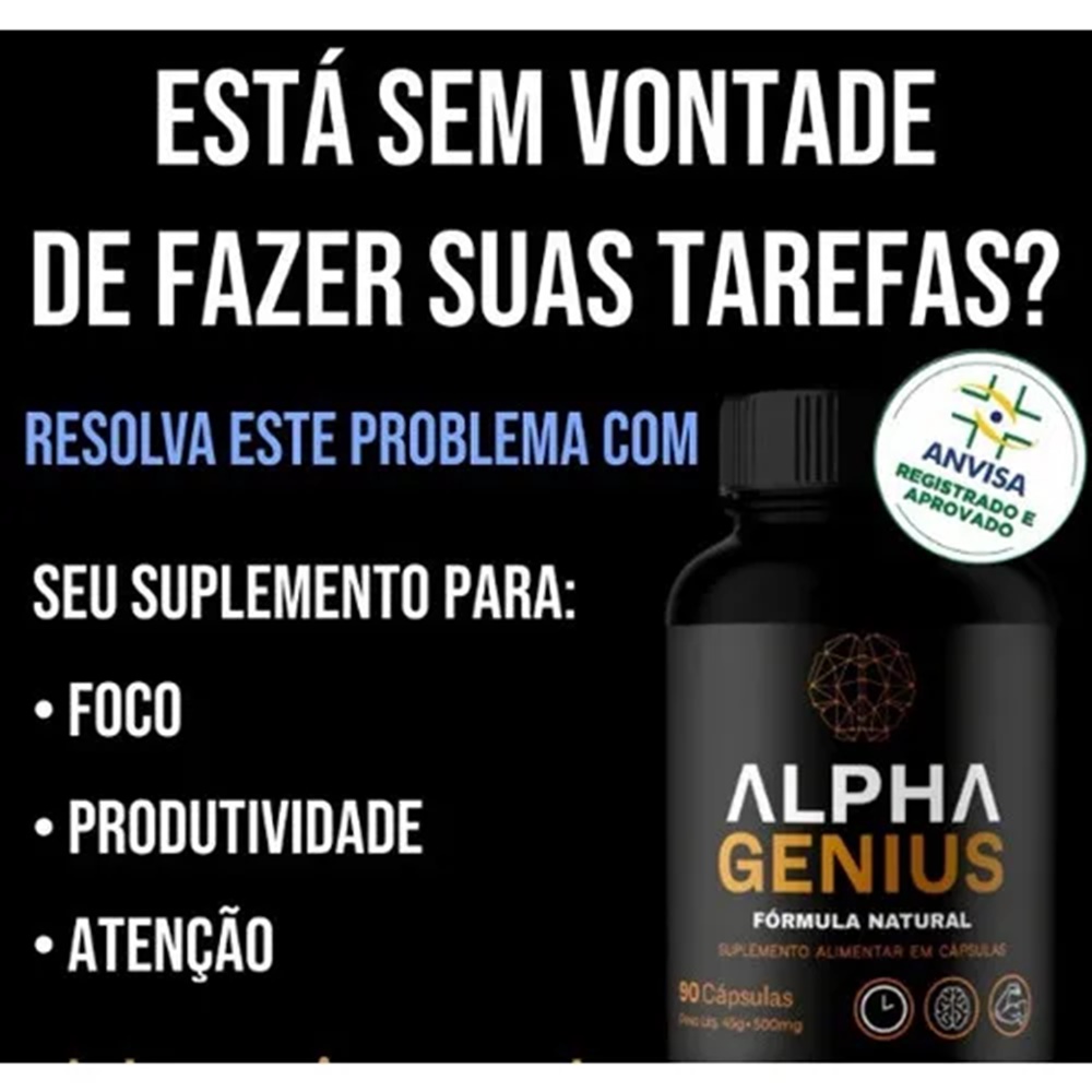 ALPHA GENIUS 500MG 90CPS CAPSUL - FarmaViver - Farmácia Online 24 horas