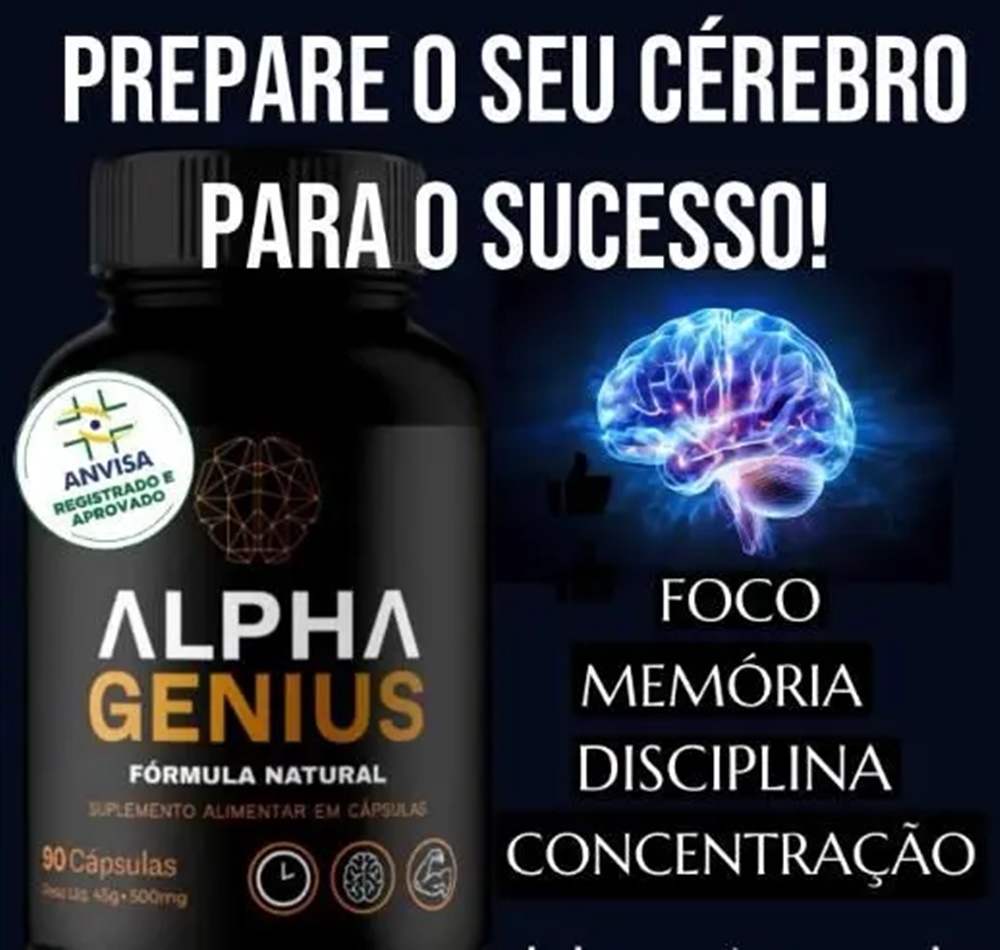 ALPHA GENIUS 500MG 90CPS CAPSUL - FarmaViver - Farmácia Online 24 horas