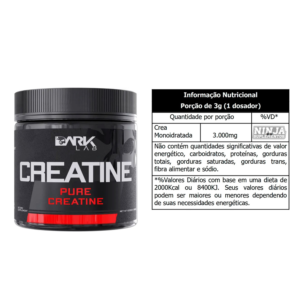 CREATINA DARK LAB - 300G - Ninja Suplementos Curitiba - Loja Física e Virtual