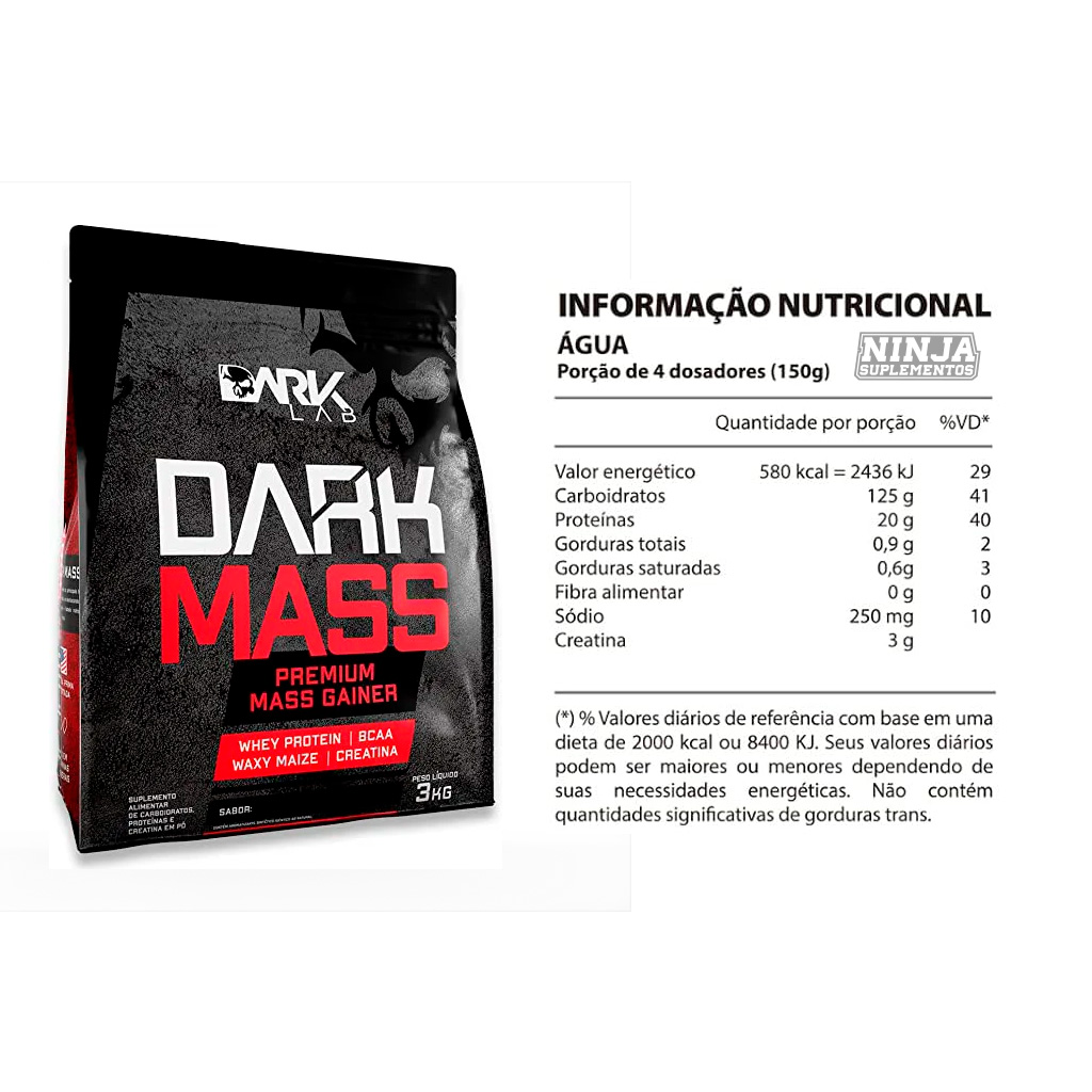 DARK MASS HIPERCALÓRICO DARK LAB - 3KG - Ninja Suplementos Curitiba ...