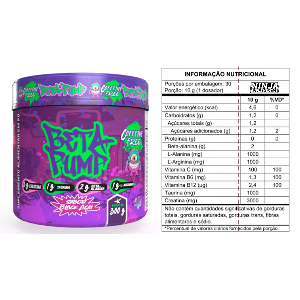 BETA PUMP MUSCLE DEFINITION -300G - Ninja Suplementos Curitiba - Loja ...