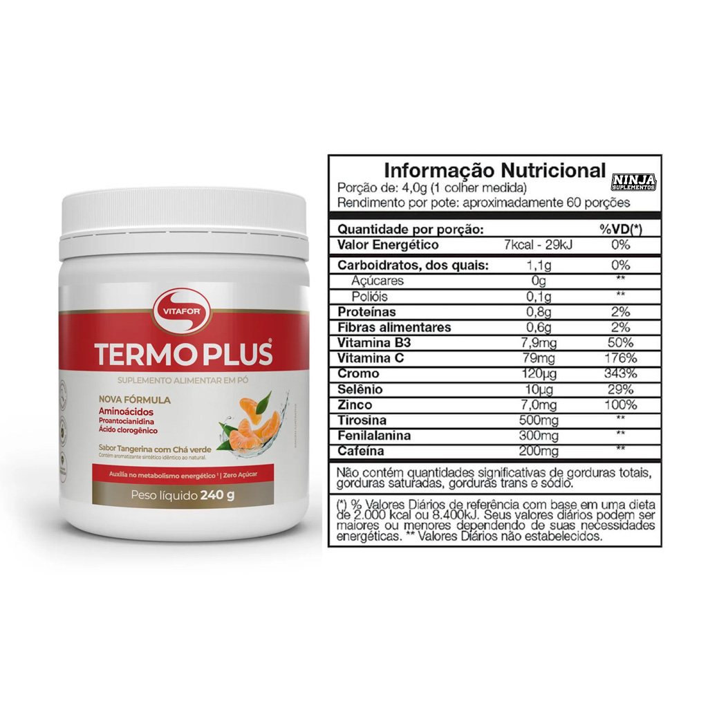 TERMO PLUS VITAFOR - 240G - Ninja Suplementos Curitiba - Loja Física e ...