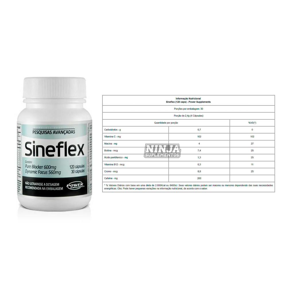 SINEFLEX POWER SUPPLEMENTS - 150CAPS - Ninja Suplementos Curitiba ...
