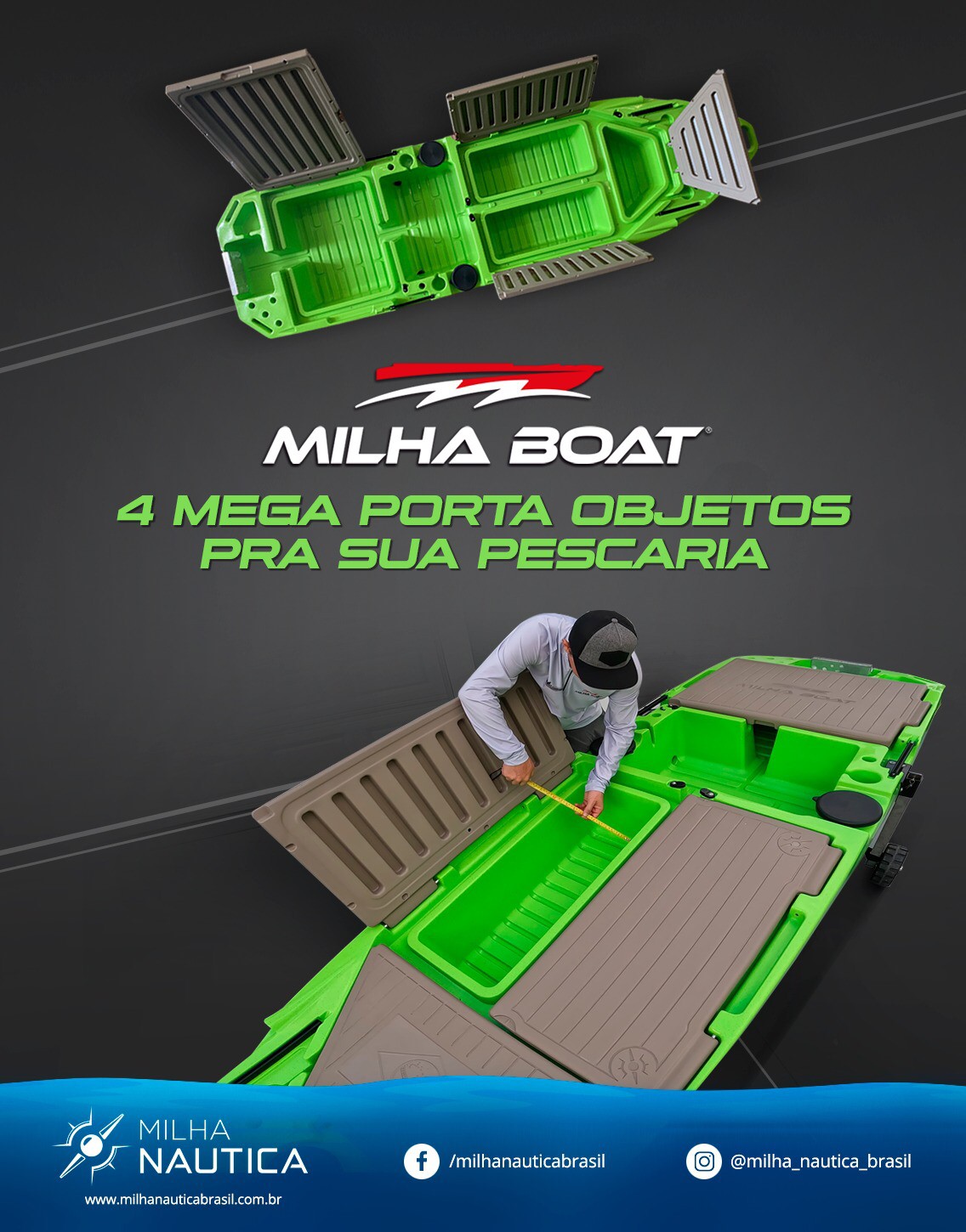 Milha Boat - Milha Náutica Skiff Para Motor De Popa Até 10hp - SCPesca