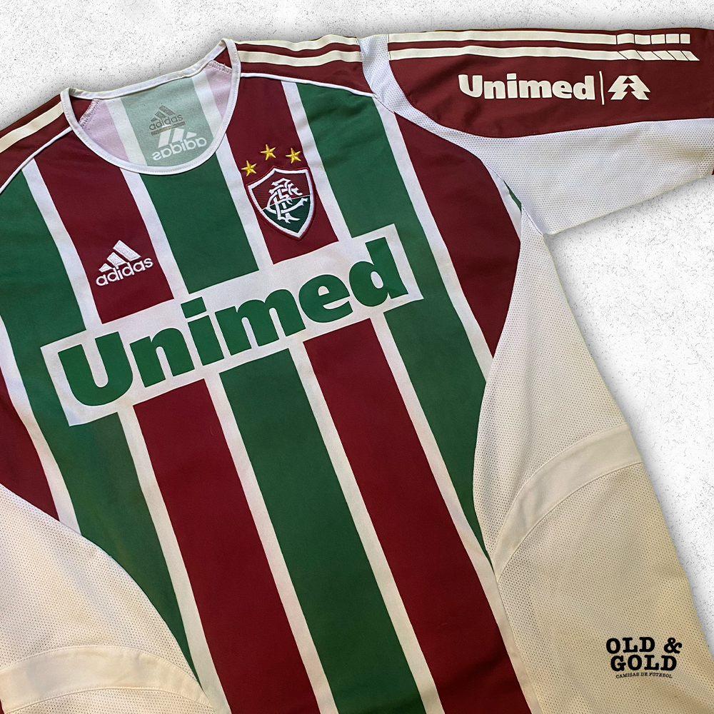 Camisa Fluminense 2005 #15 manga longa - GG - Old & Gold