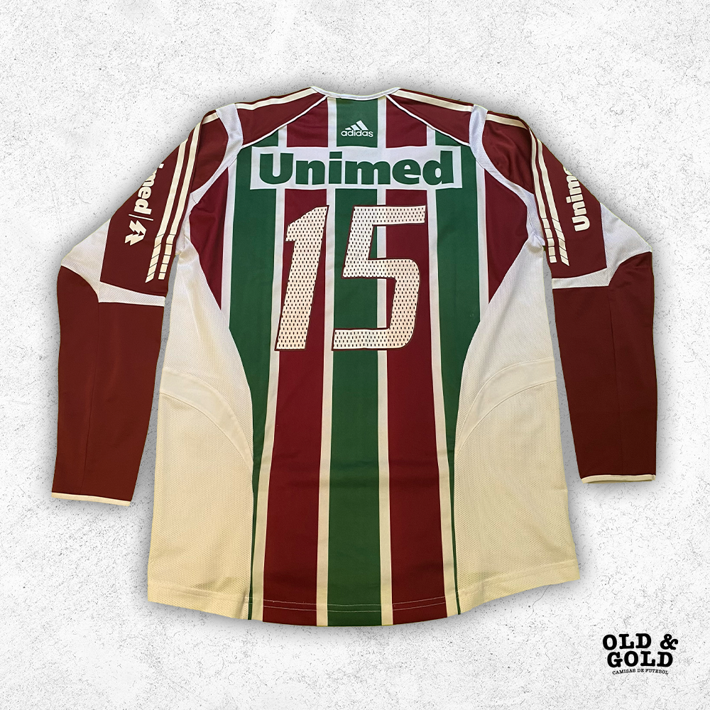 Camisa Fluminense 2005 #15 manga longa - GG - Old & Gold