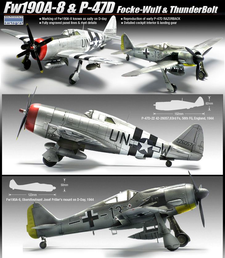 Fw190A-8 e P-47D - 1-72 - Academy 12513 - BLIMPS