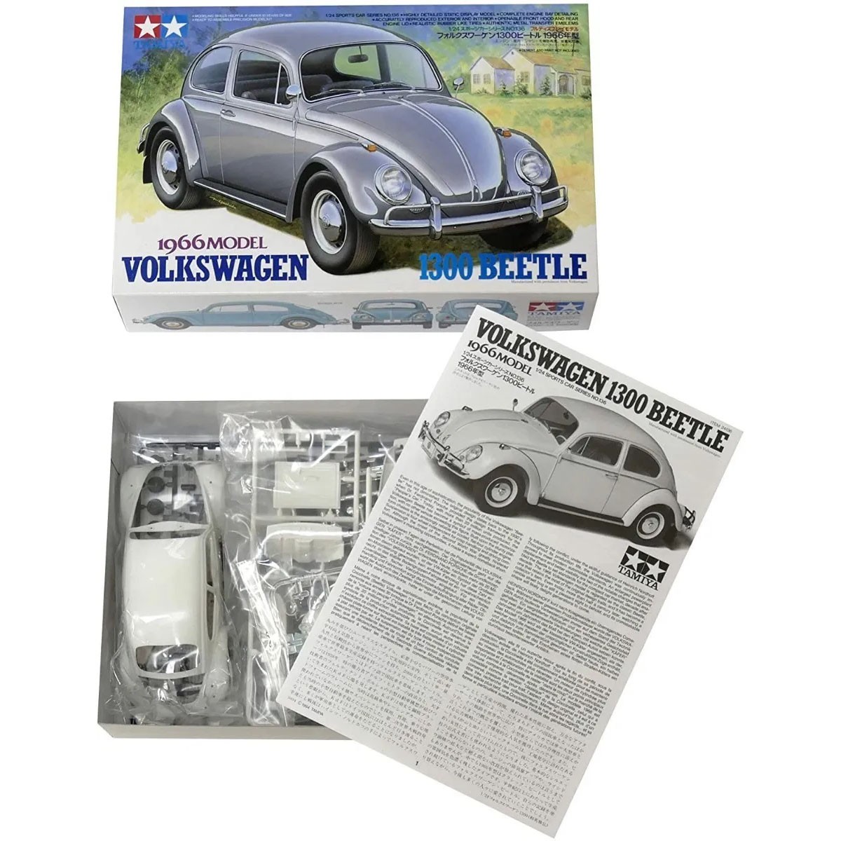 Volkswagen 1300 Beetle (Fusca) 1966 - 1/24 - Tamiya 24136 - BLIMPS