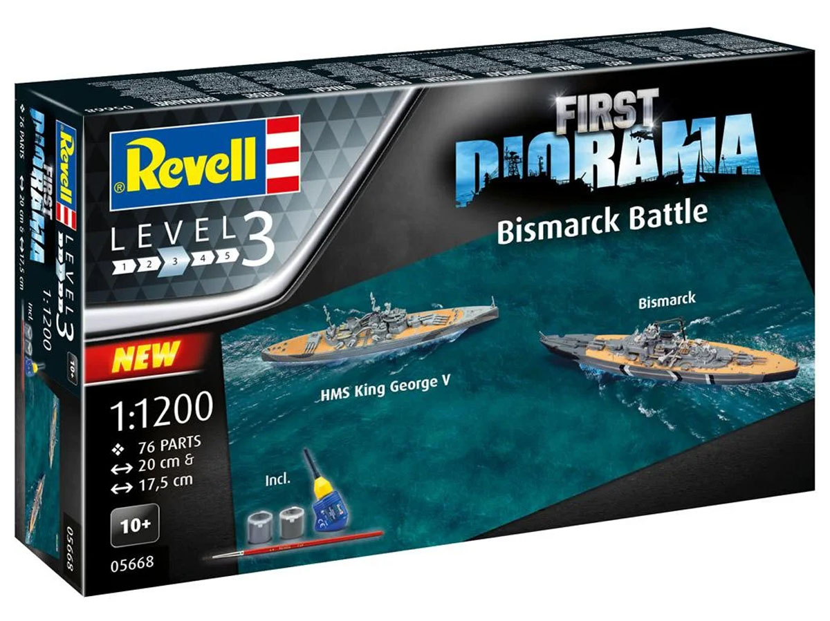 First Diorama Set - Bismarck Battle - 1/1200 - Revell 05668 - BLIMPS