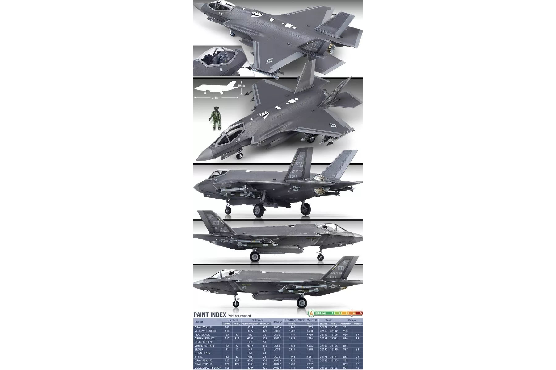 F-35A Lightning II - 1/72 - Academy 12507 - BLIMPS