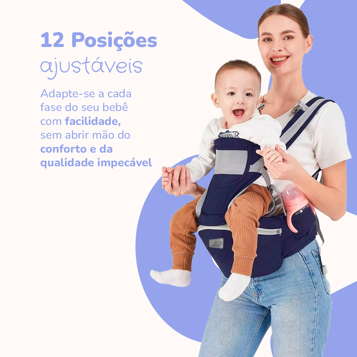 Canguru para bebê | Bolsa canguru 3 em 1 - Bamboo Baby