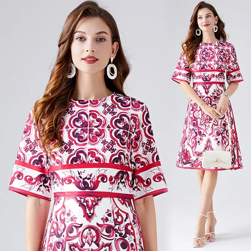 Vestido Lazuri dividido estampa Porcelana. - Z Boutique Oficial Moda OnLine