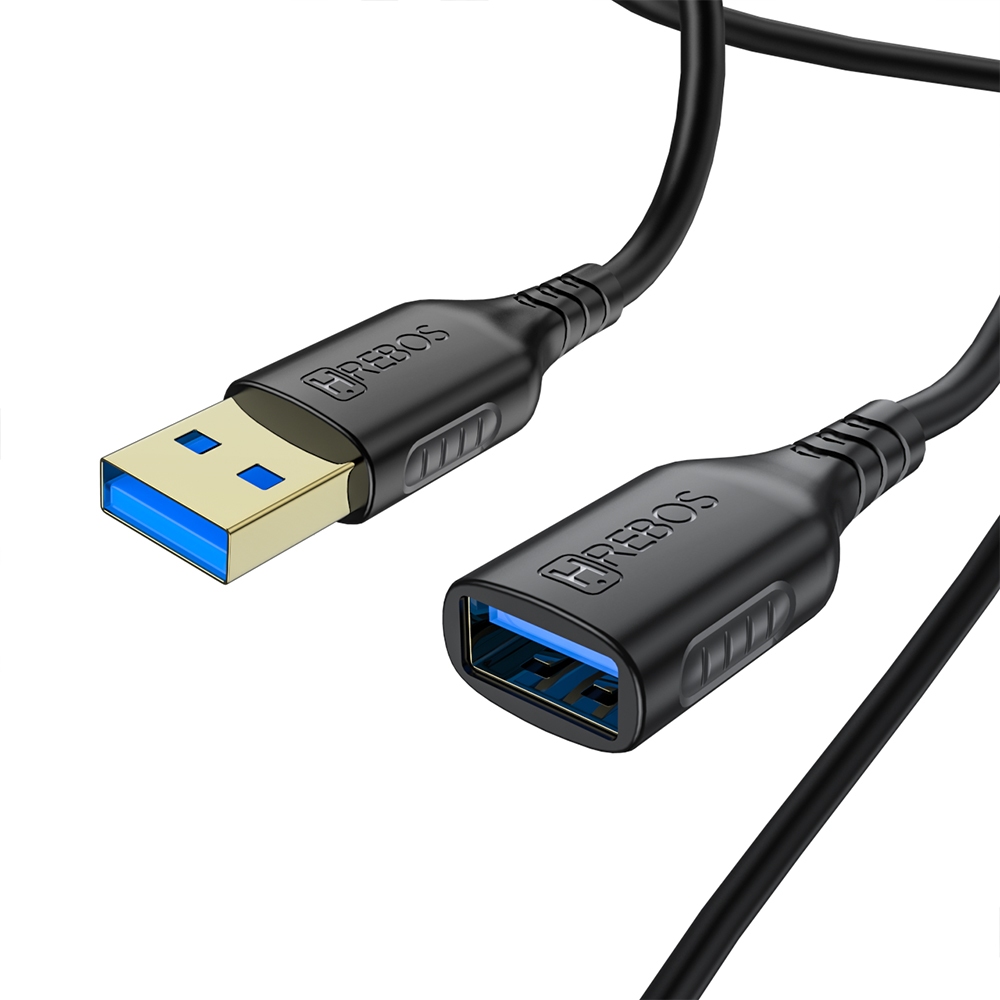 Cabo Extensor USB Macho e Fêmea 1 Metro Hrebos CB-38 - Importados NAVI Atacado
