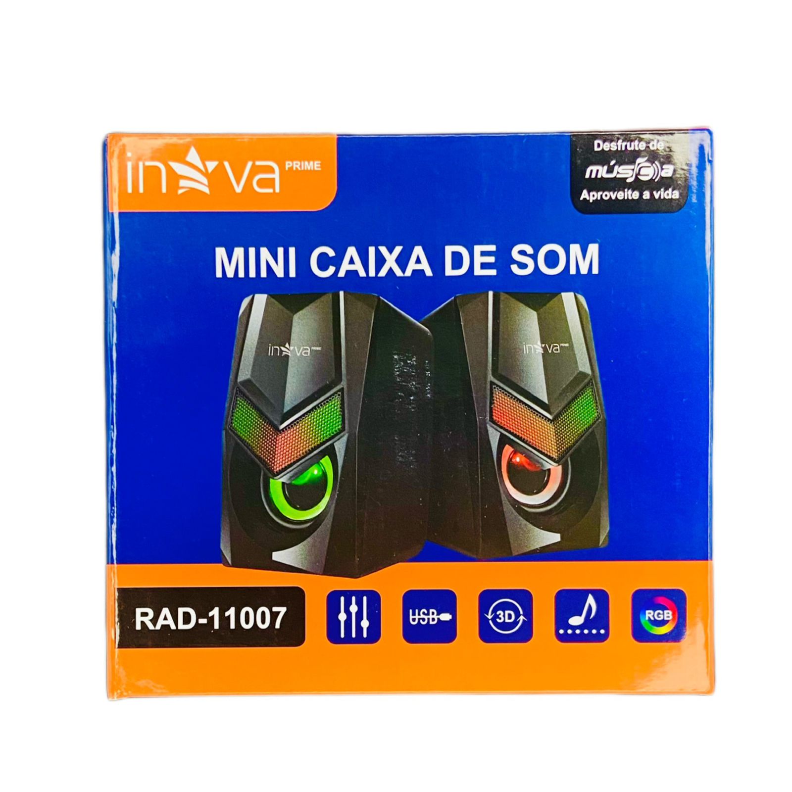 Mini Caixa de Som Inova PC e Notebook LED RGB RAD-11007 - Importados ...