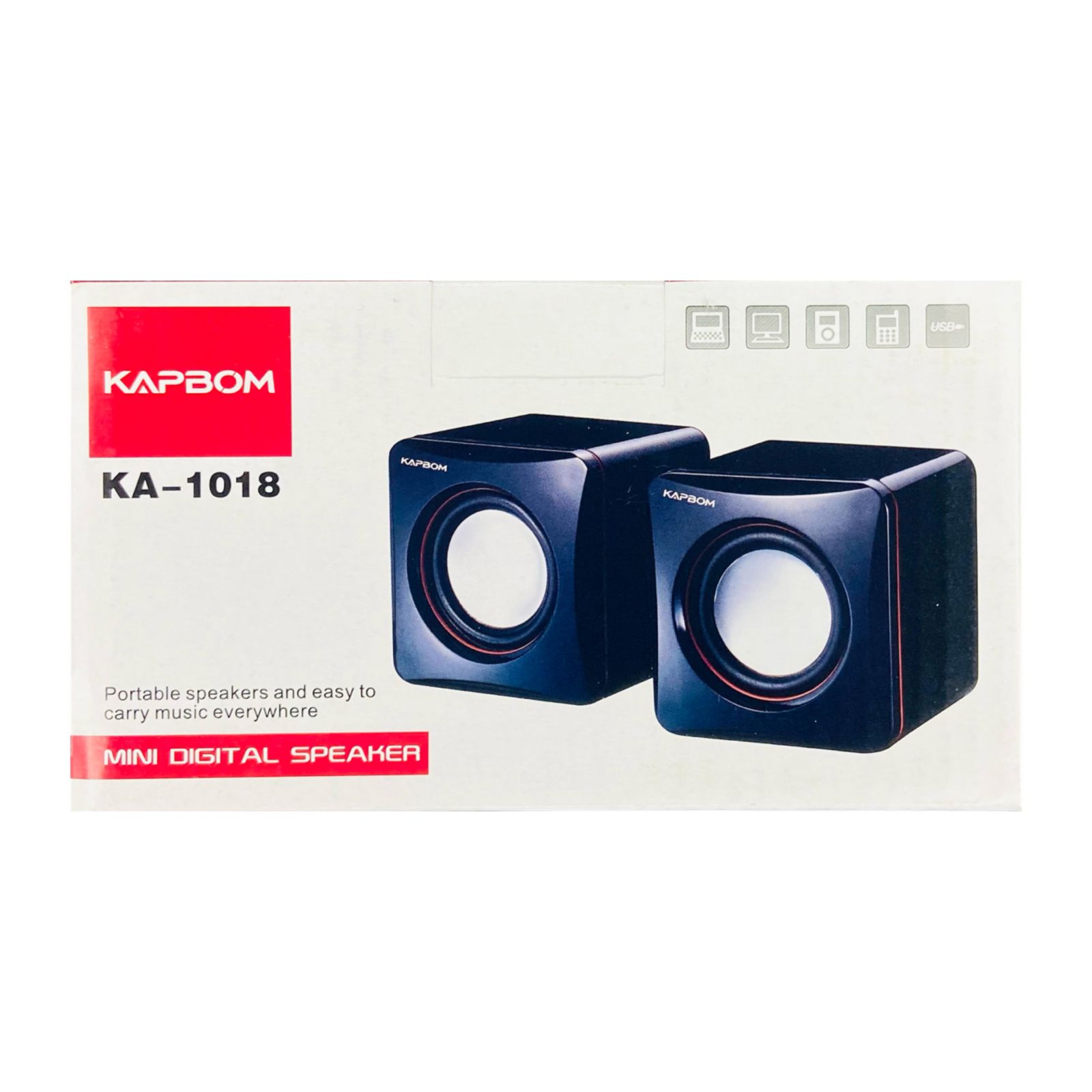 Mini Caixa de Som Kapbom PC e Notebook Speaker KA-1018 - Importados NAVI Atacado