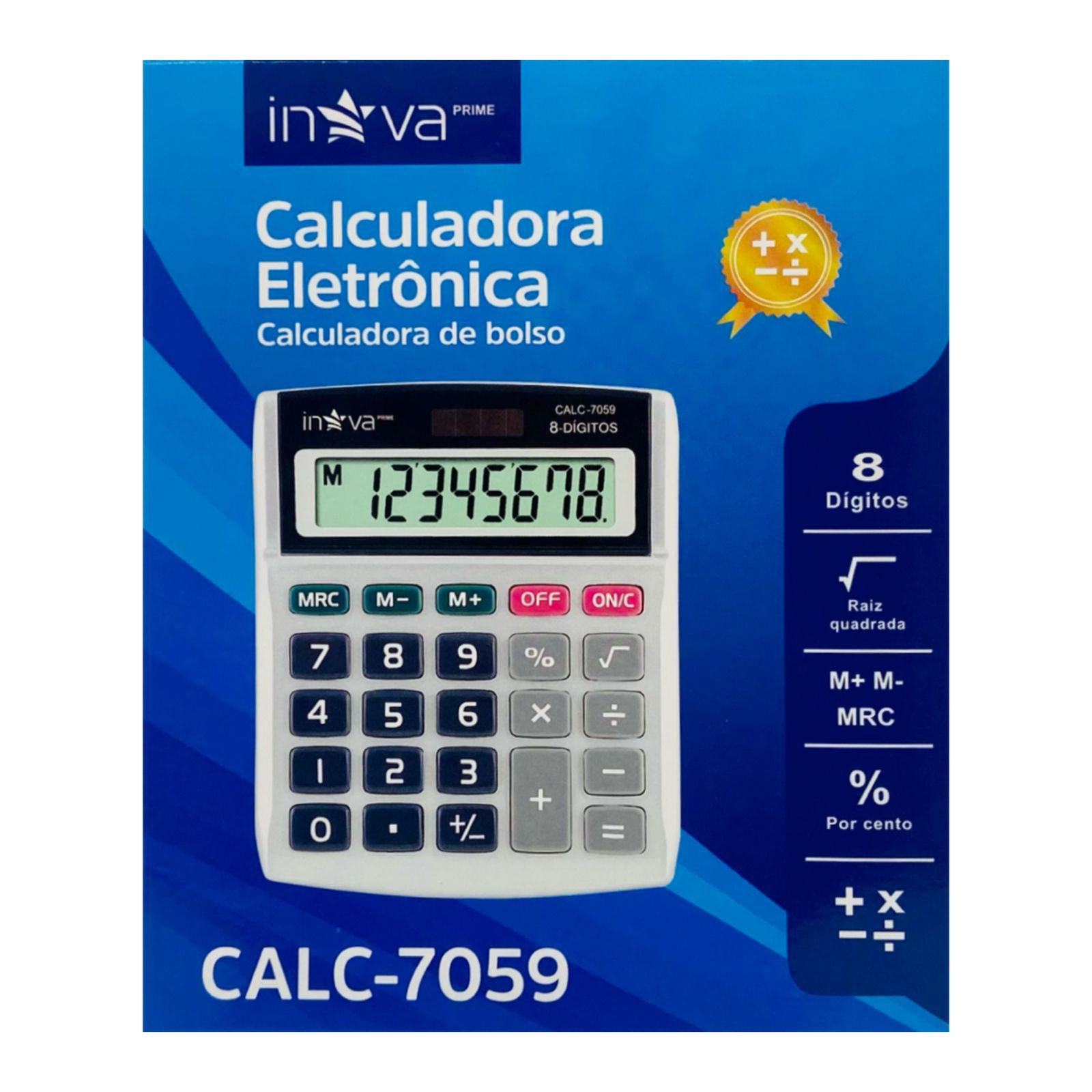 Calculadora Eletrônica 8 Dígitos Inova CALC-7059 - Importados NAVI Atacado