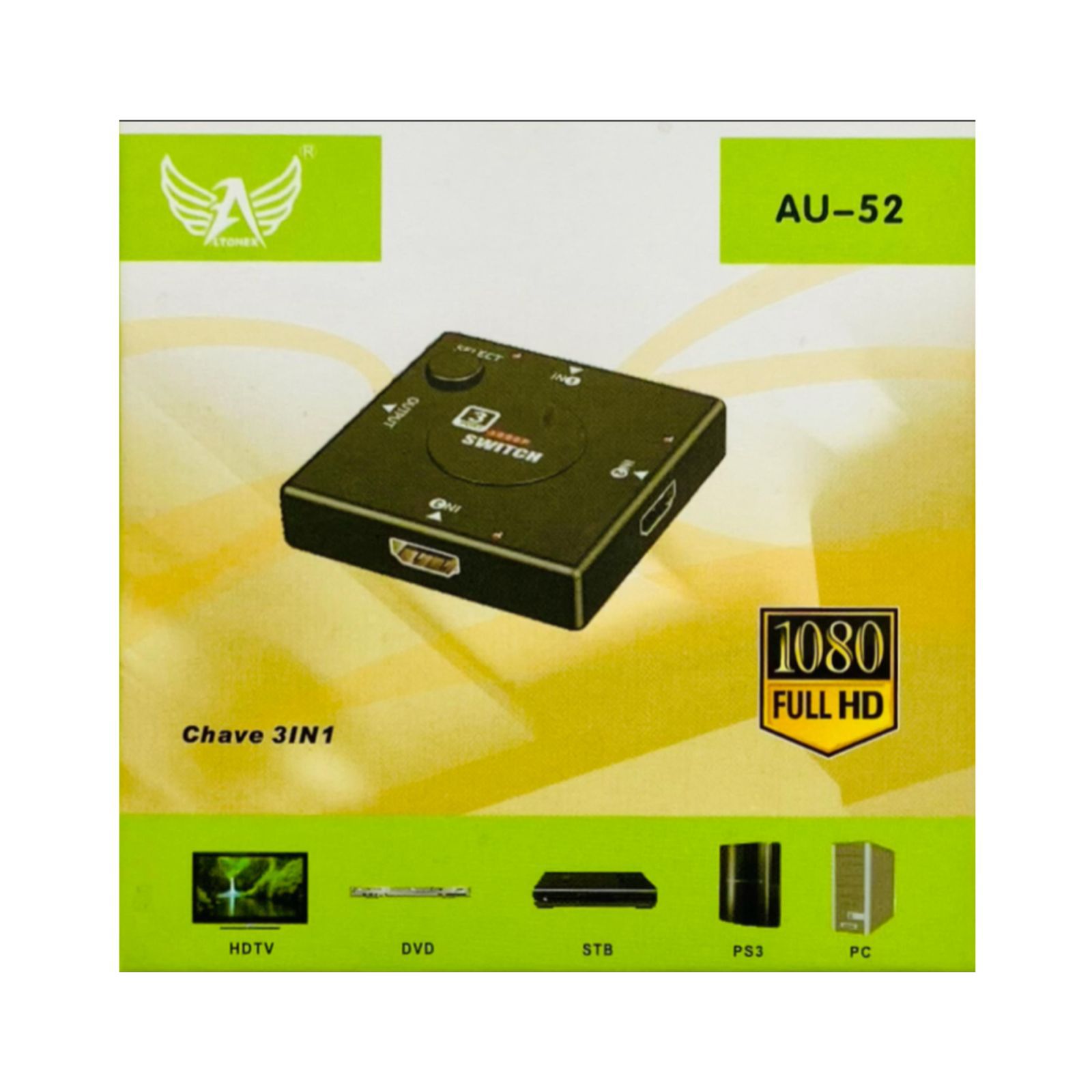 HUB Adaptador HDMI 3X1 Switch HDTV - Importados NAVI Atacado