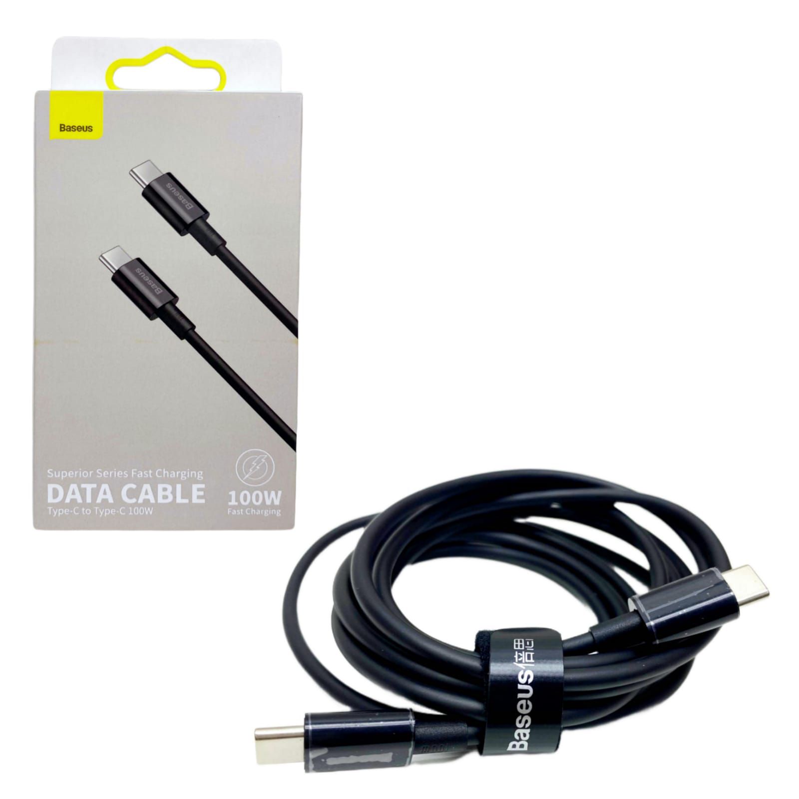 Cabo Turbo 100W USB-C P/ USB-C Superior Series 1 Metro Preto Baseus ...