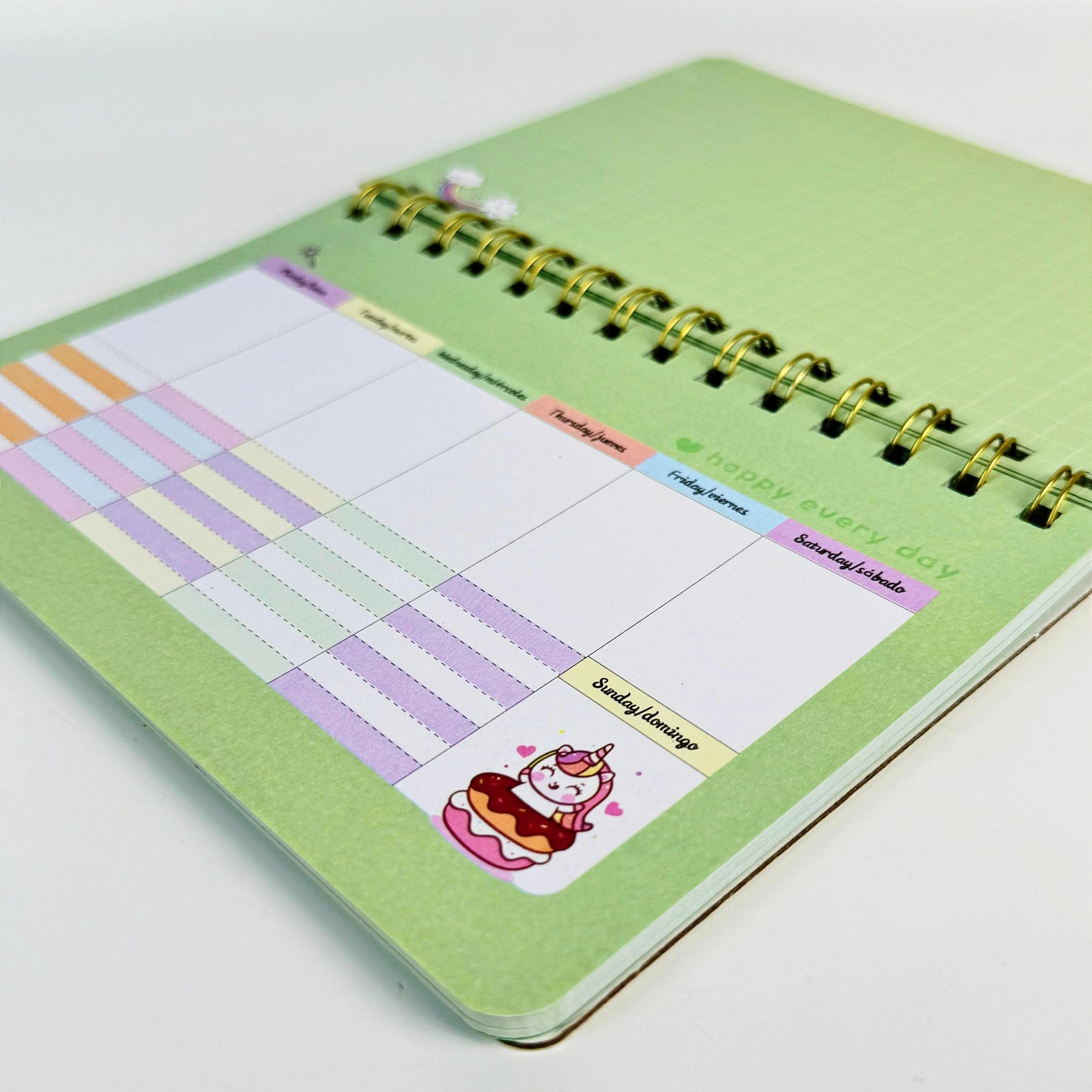 Planner Semanal Capa Dura 50 Folhas Unicórnio Cute SH-223 - Importados ...