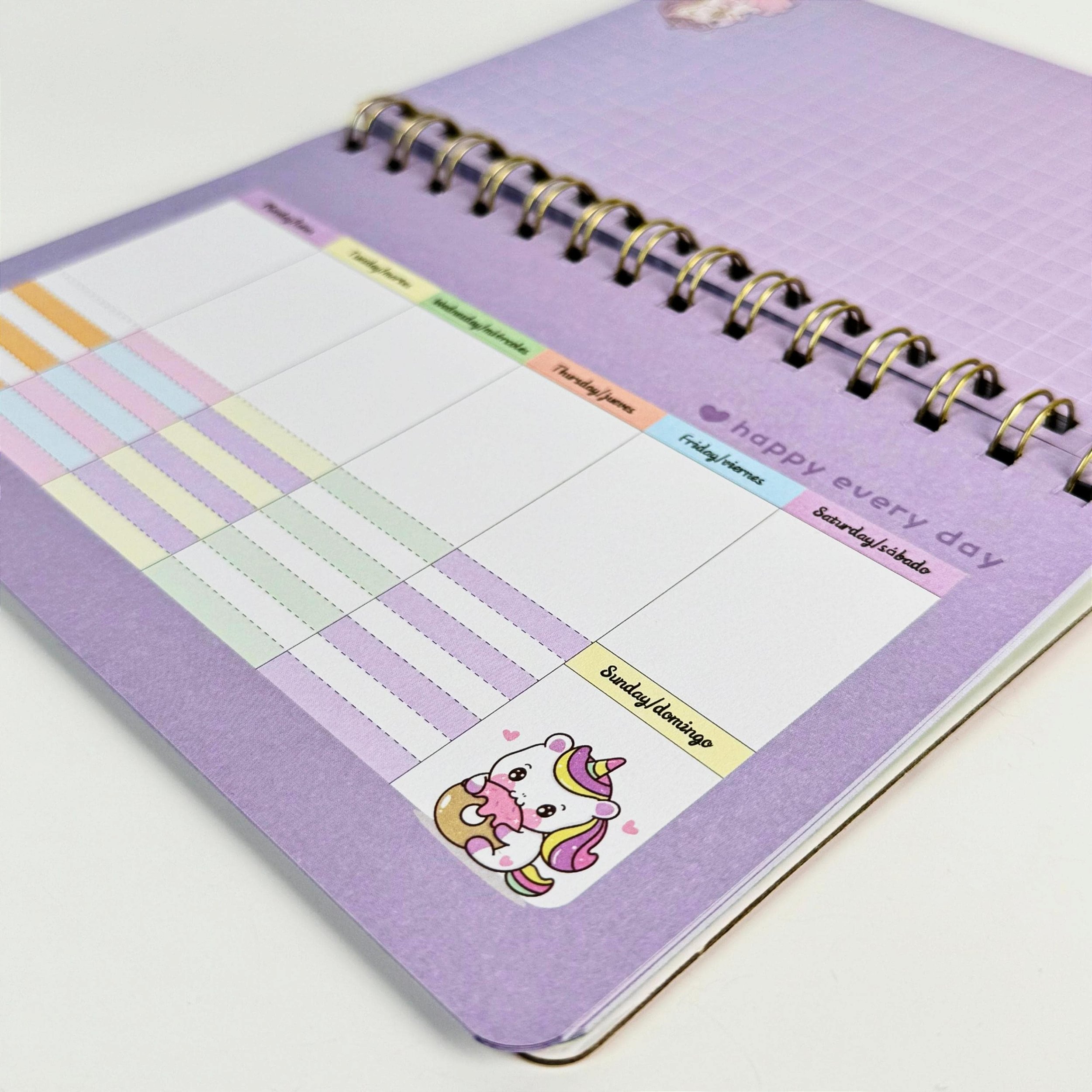 Planner Semanal Capa Dura 50 Folhas Unicórnio Cute SH-223 - Importados ...