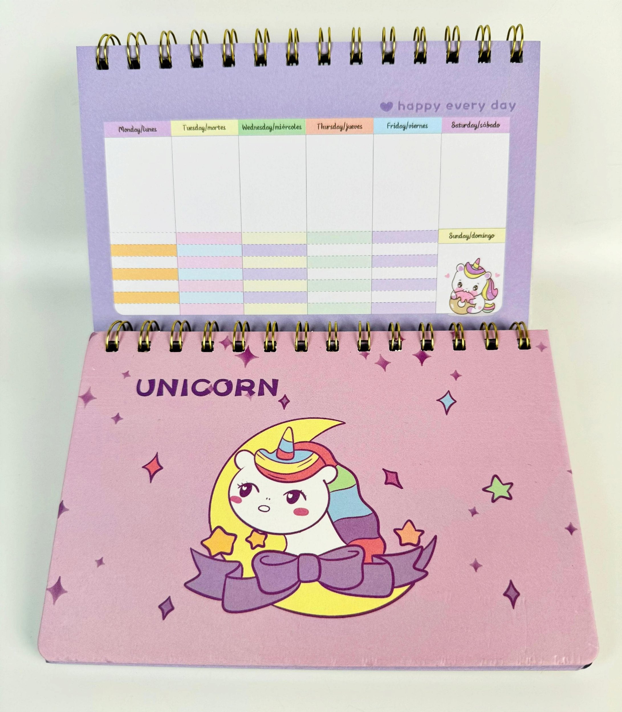 Planner Semanal Capa Dura 50 Folhas Unicórnio Cute SH-223 - Importados ...
