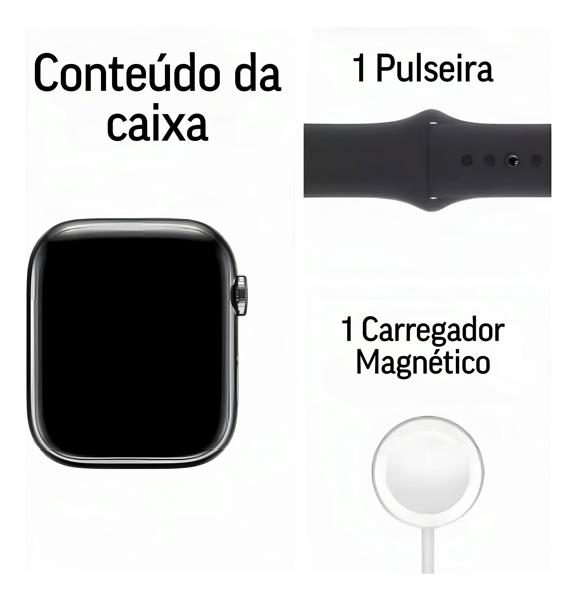 Relógio Inteligente Smartwatch W57 Pro Max NFC Bazik Prime + 7 Pulseiras - Importados NAVI Atacado