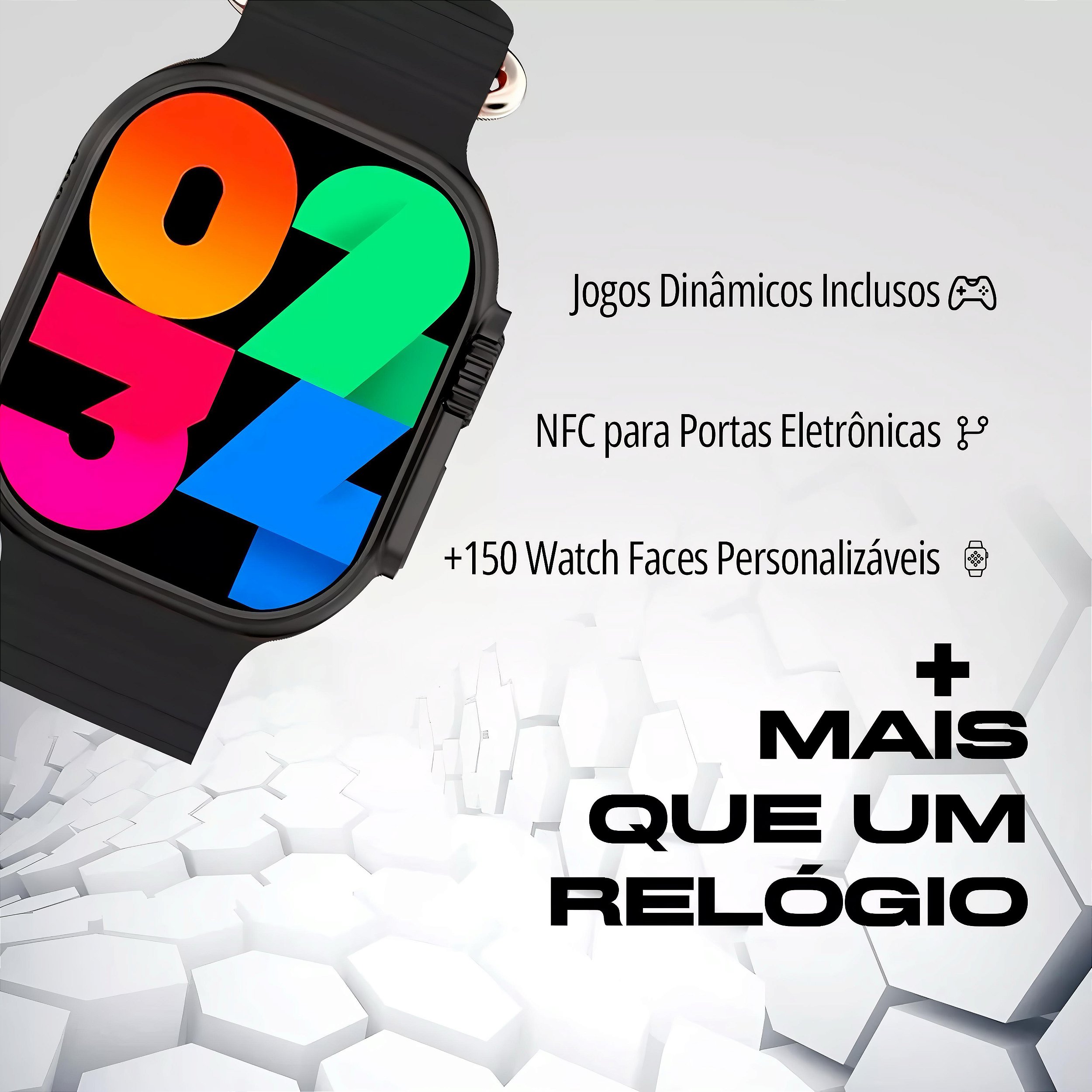 Relógio Inteligente Smartwatch W69 Ultra Mini NFC Bazik Prime - Importados NAVI Atacado