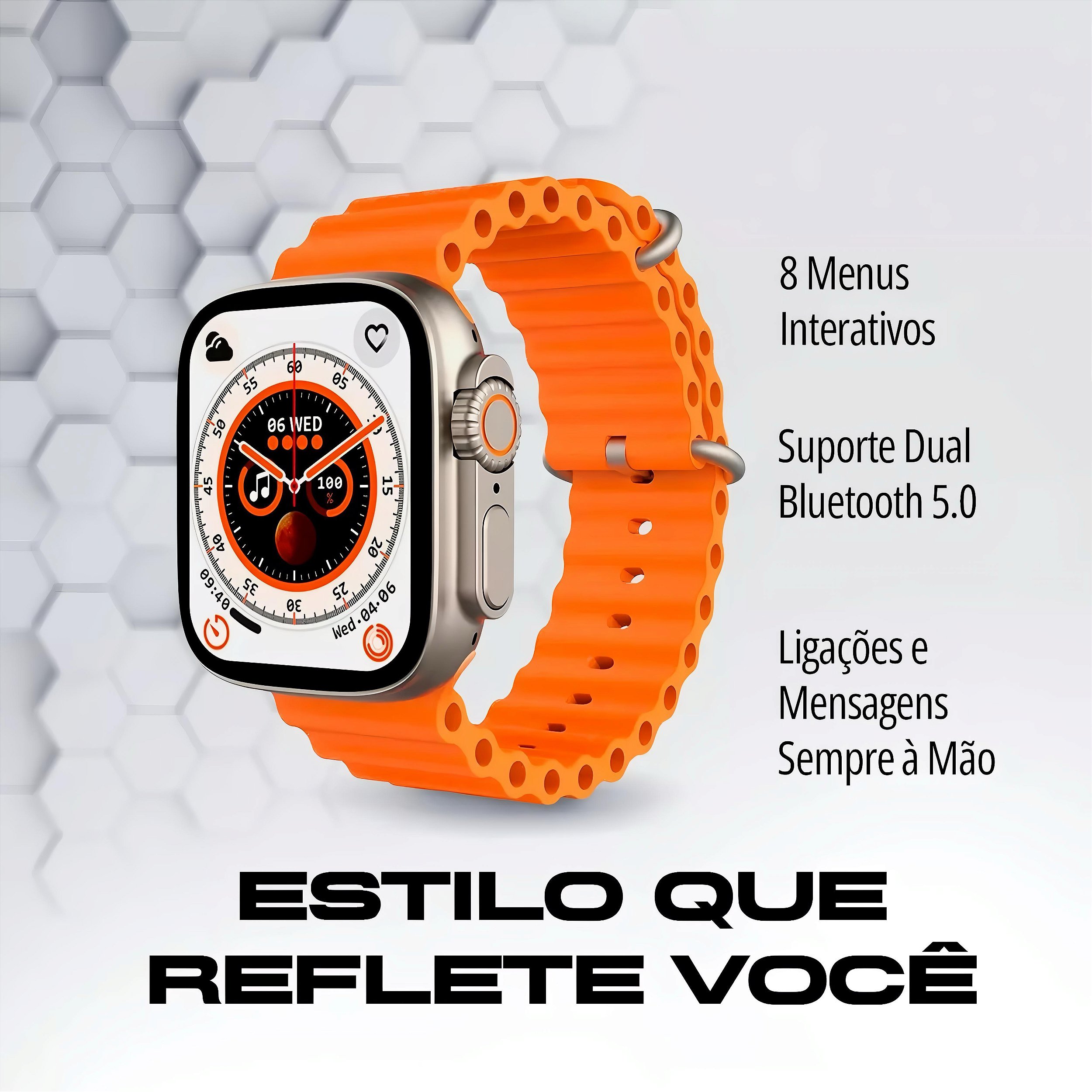 Relógio Inteligente Smartwatch W69 Ultra Mini NFC Bazik Prime - Importados NAVI Atacado