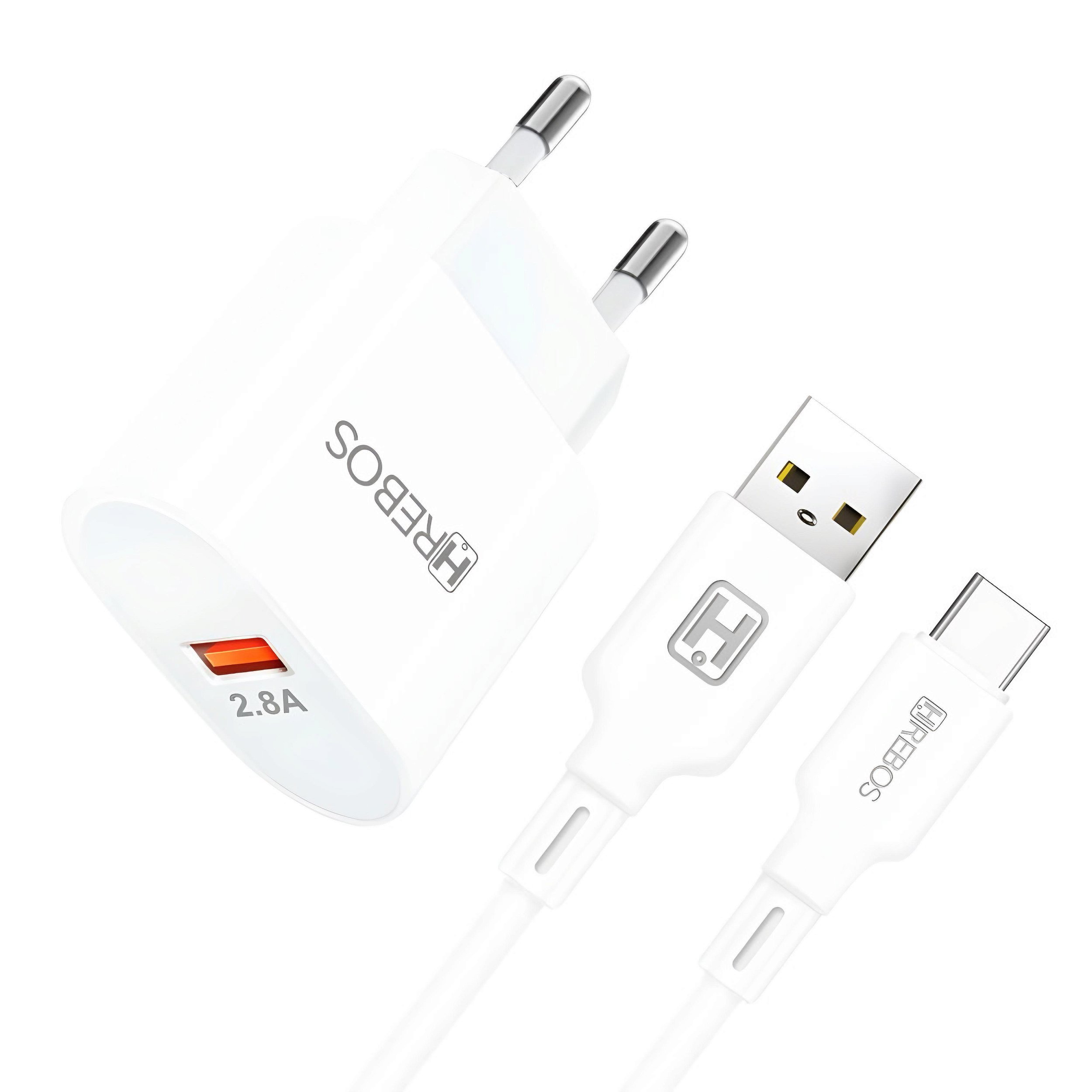 Carregador Completo Turbo 14W Tipo C Hrebos HS-529C - Importados NAVI ...