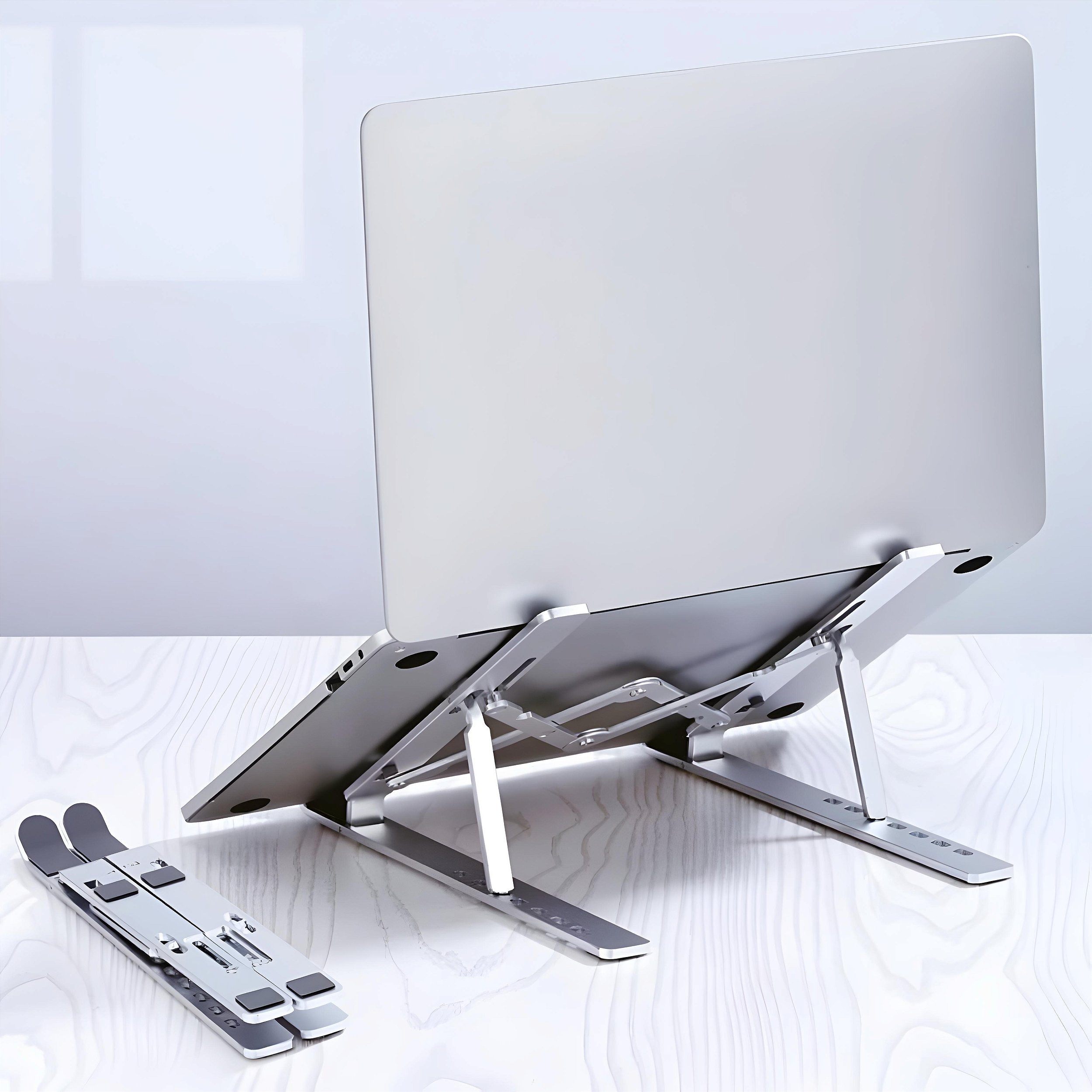 Suporte Para Notebook E Tablet Dobrável Em Alumínio Hrebos HS-014 ...