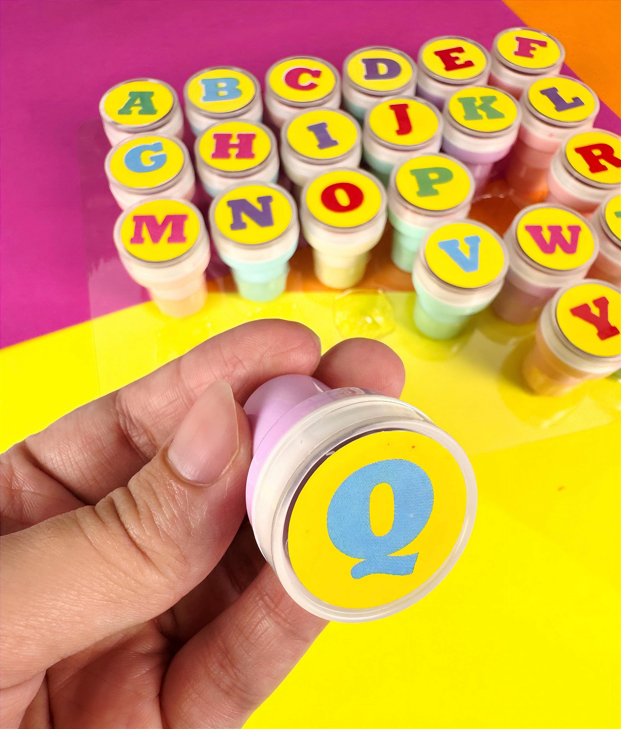 Kit Carimbo Letras Alfabeto 26 Unidades Uniso KC-15 - Importados NAVI ...