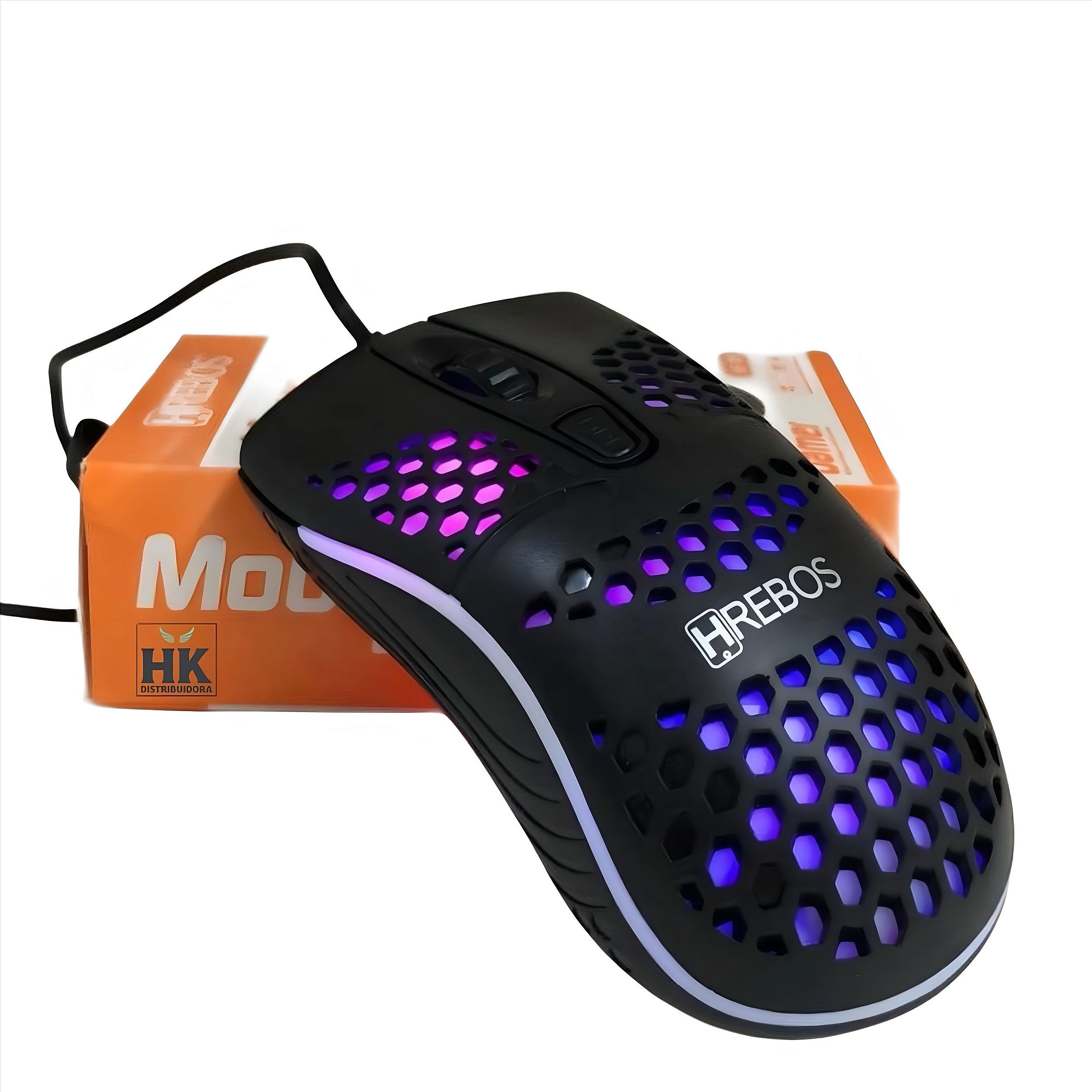 Mouse Gamer LED RGB 4 Botões 1200 DPI Hrebos HS-189 - Importados NAVI ...