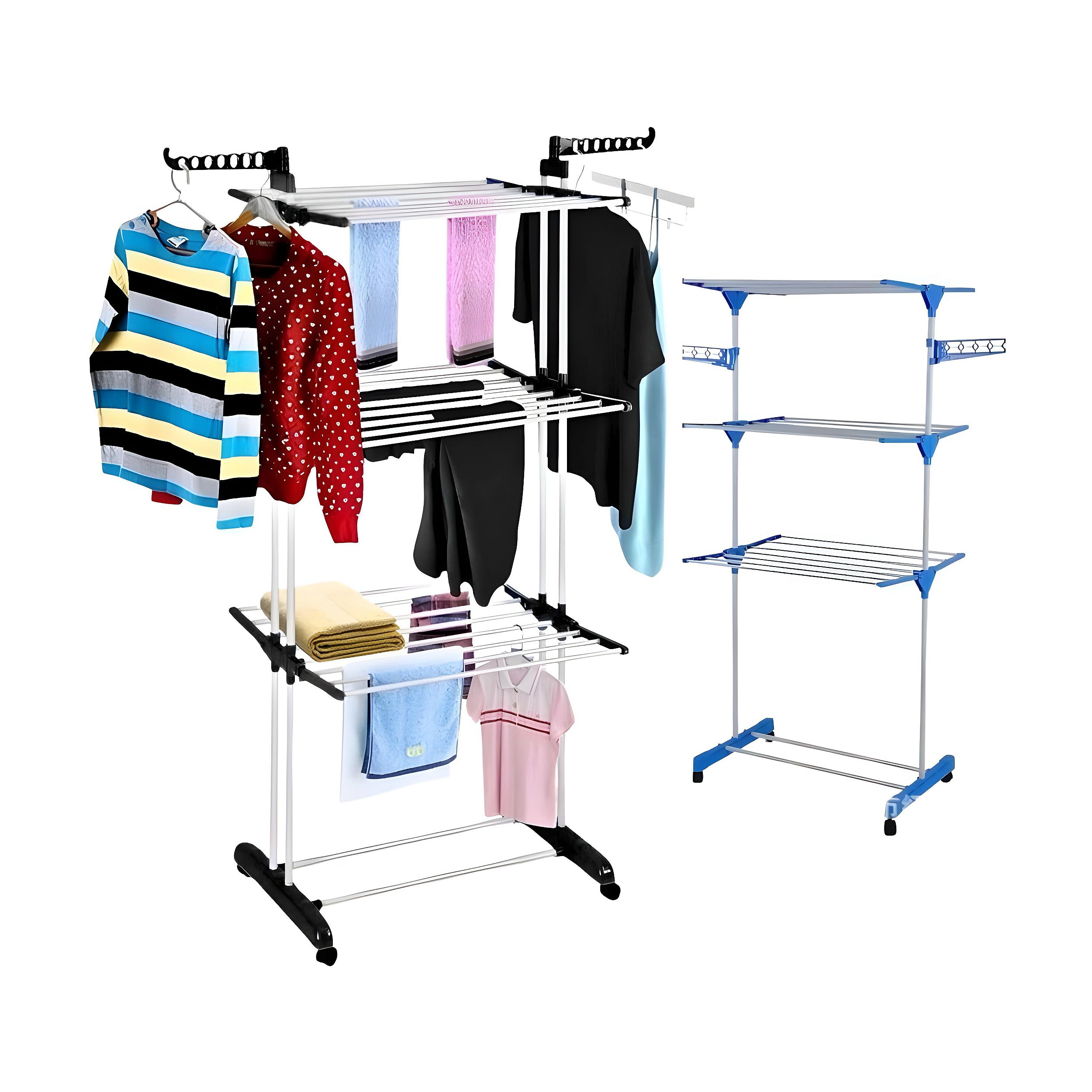 Varal De Chão 3 Andares Suporta Até 50kg Dobrável Com Rodinhas ...