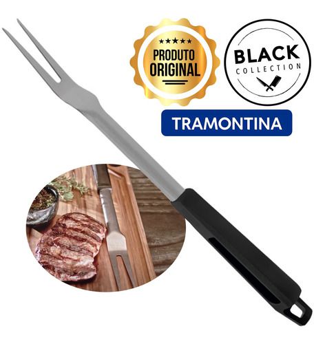 Garfo Trinchante Tramontina Churrasco Black Em Aço Inox - Prime Utilidades