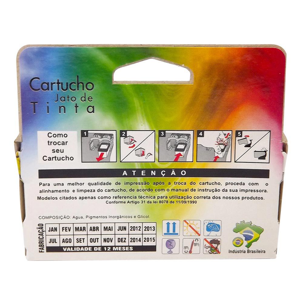 Caixinha para Cartucho de Tinta Remanufaturado HP 21 ao 122, Lexmark 16 ... Caixinha para Cartucho de Tinta Remanufaturado HP 21 ao 122, Lexmark 16 ...