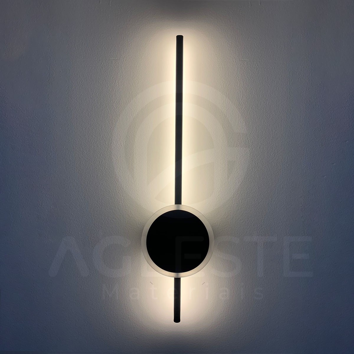 ARANDELA LED KATANA 3000K 29W BIVOLT BLACK- HEVVY - AG Leste Materiais