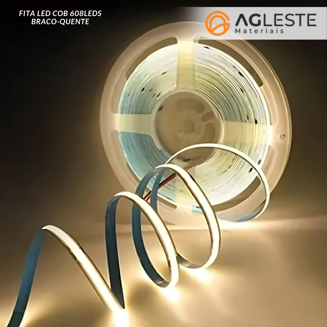 FITA DE LED COB 3 CORES + CONTROLE DIMERIZÁVEL - AG Leste Materiais