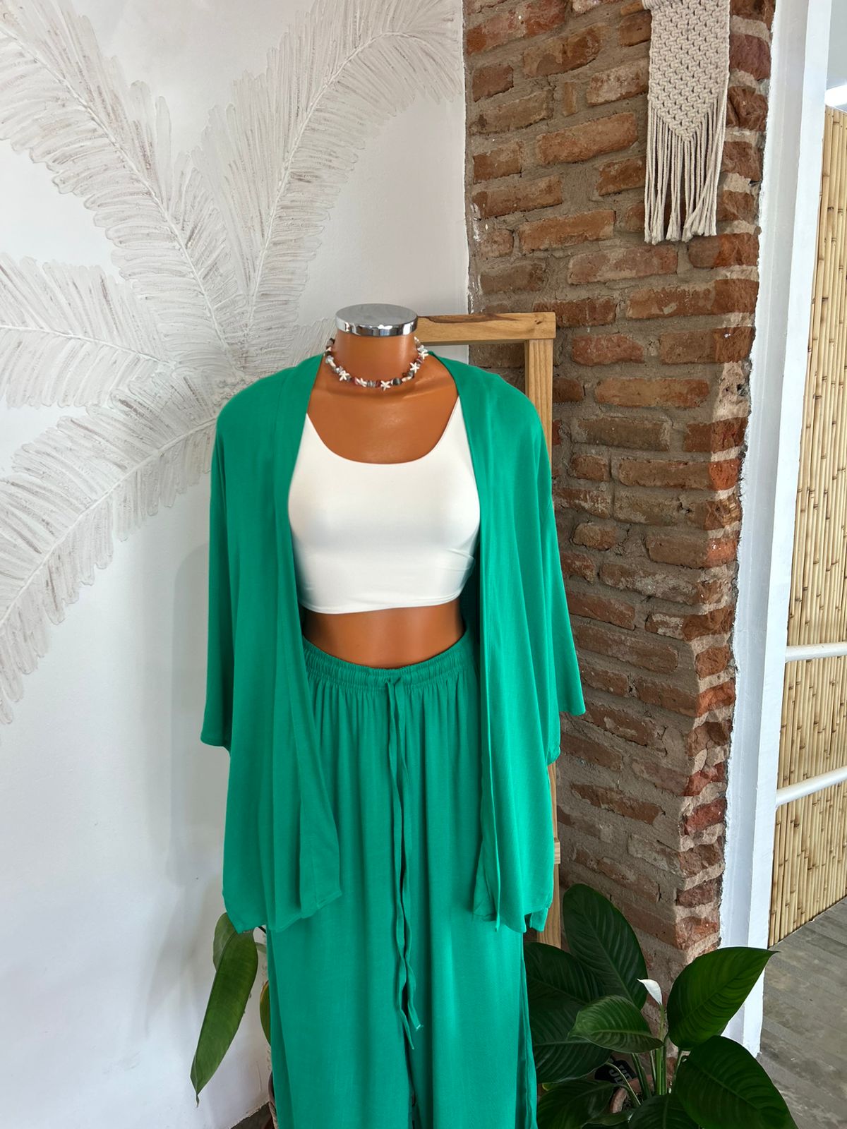 Calça Pantalona em Viscose – Verde Esmeralda - USE DIBOA | camisaria ...