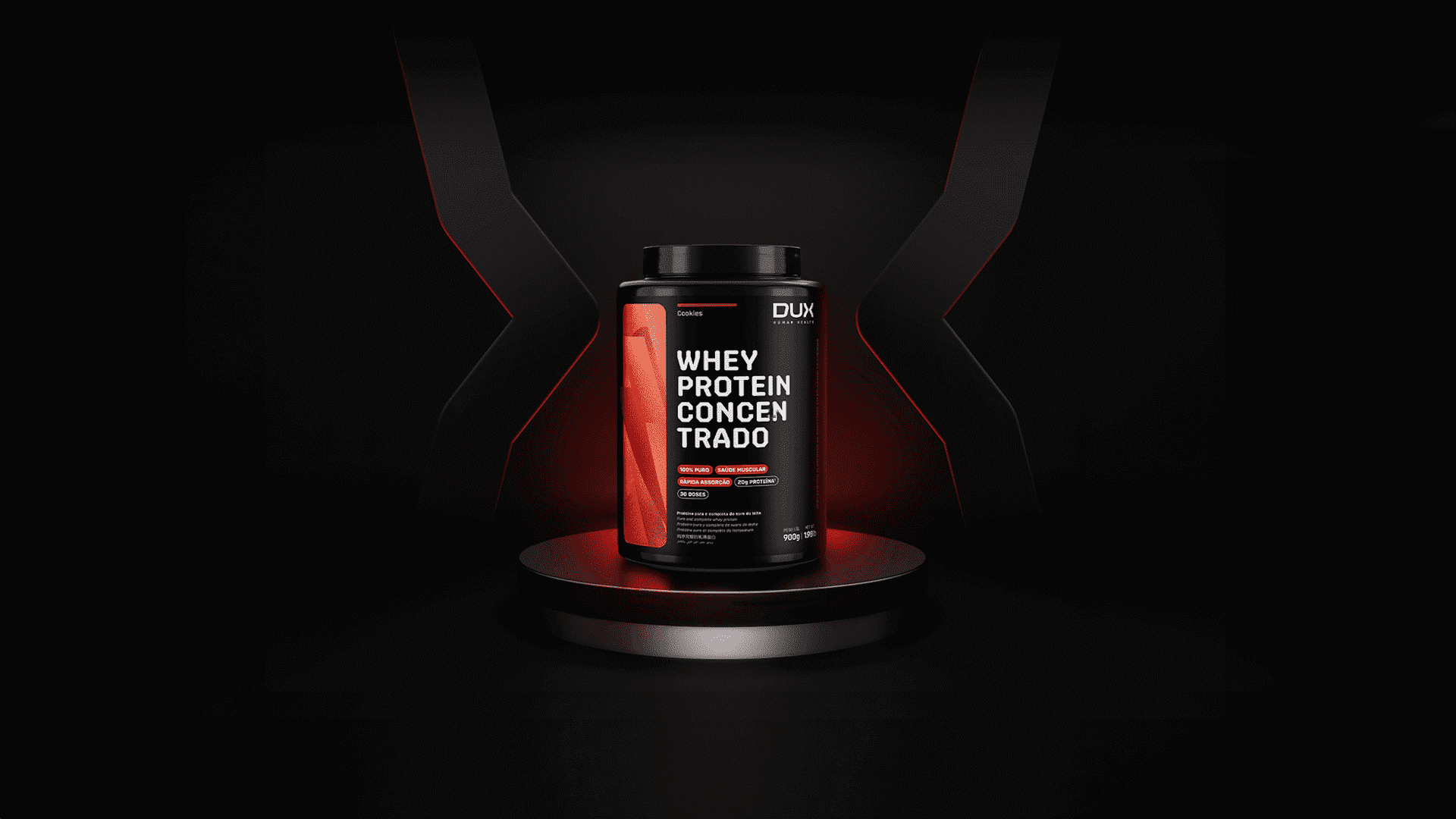 Whey Protein Concentrado - 900g - Cookies - DUX NUTRITION - Vivere ...
