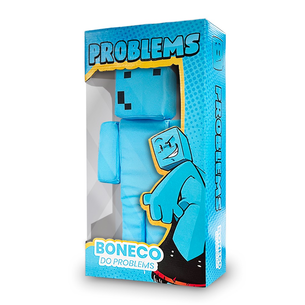 Boneco Problems MINECRAFT Pelúcia ARTICULADO Youtuber! - Curta Loja ...